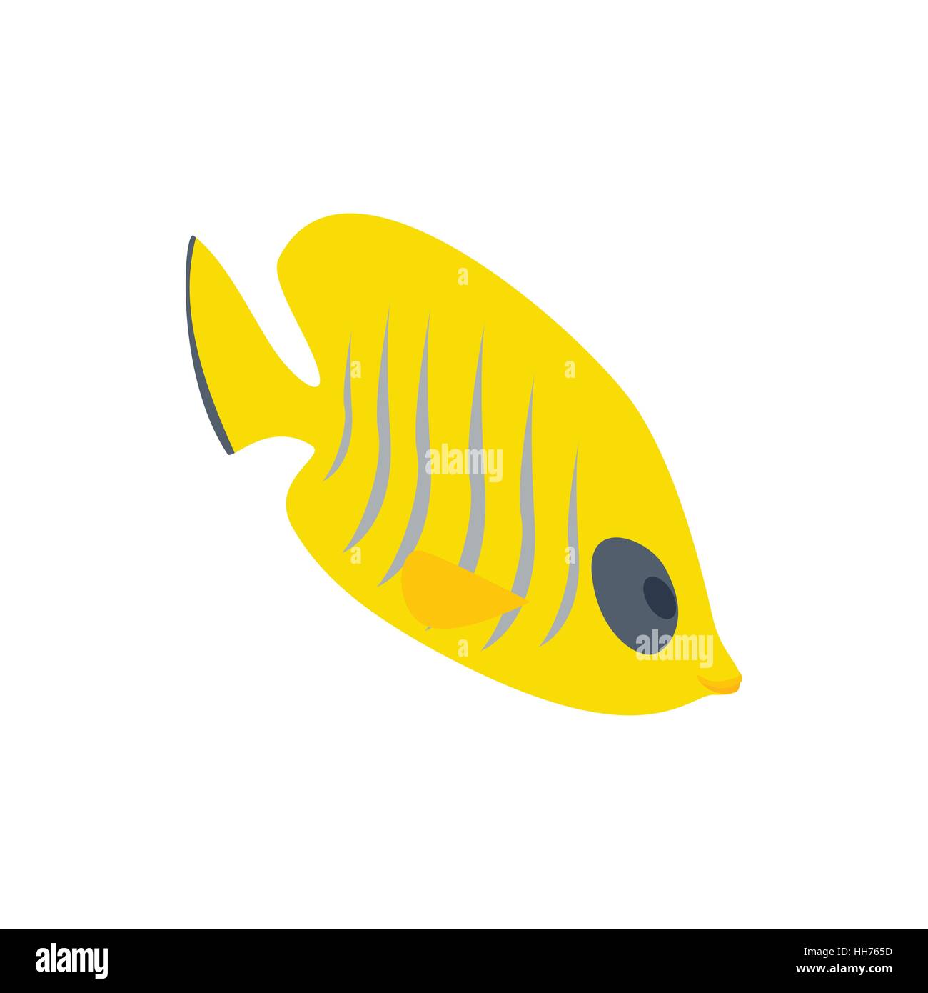Fish yellow tang icon, isometric 3d style Stock Vector Image & Art - Alamy
