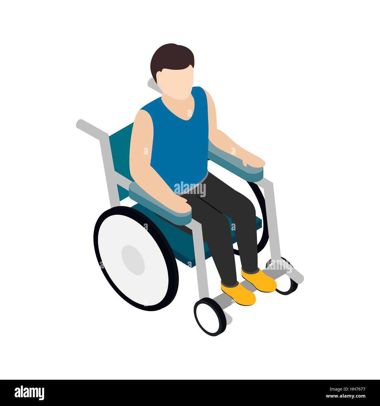 Young disable man sitting Cut Out Stock Images & Pictures - Alamy