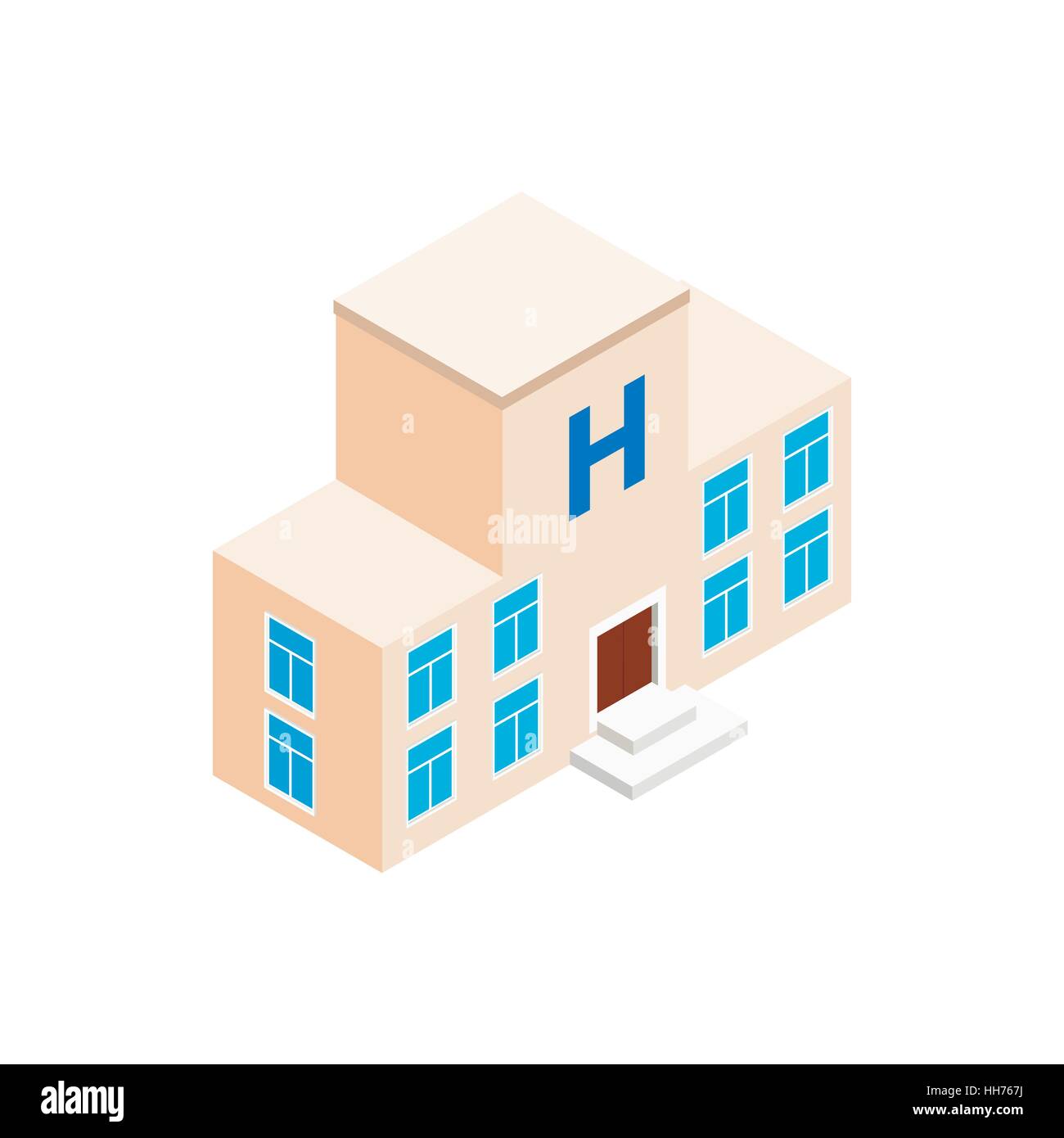 Hospital building icon, isometric 3d style Stock Vector Image & Art - Alamy
