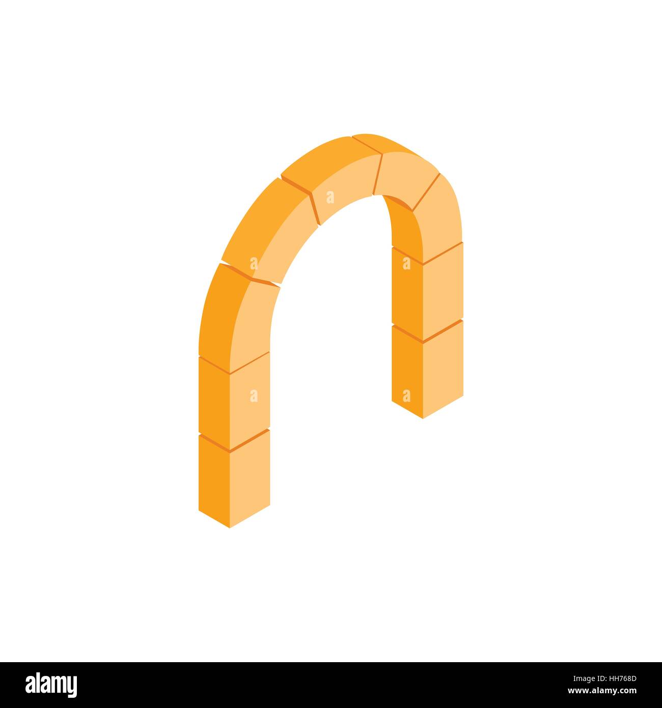 Semicircular stone arch icon, isometric 3d style Stock Vector Image ...