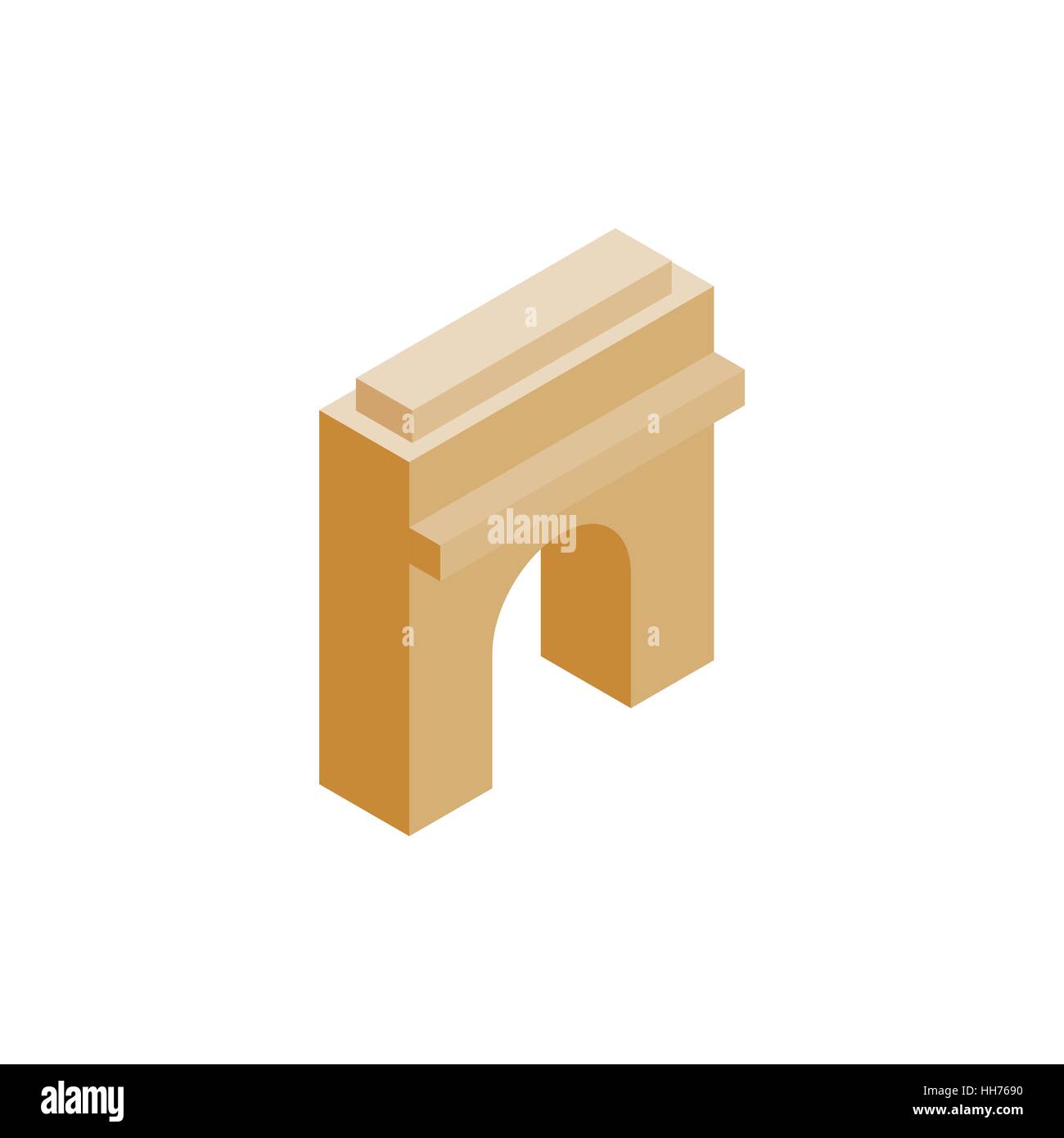 Vector isometric paris building Stock Vector Images - Alamy