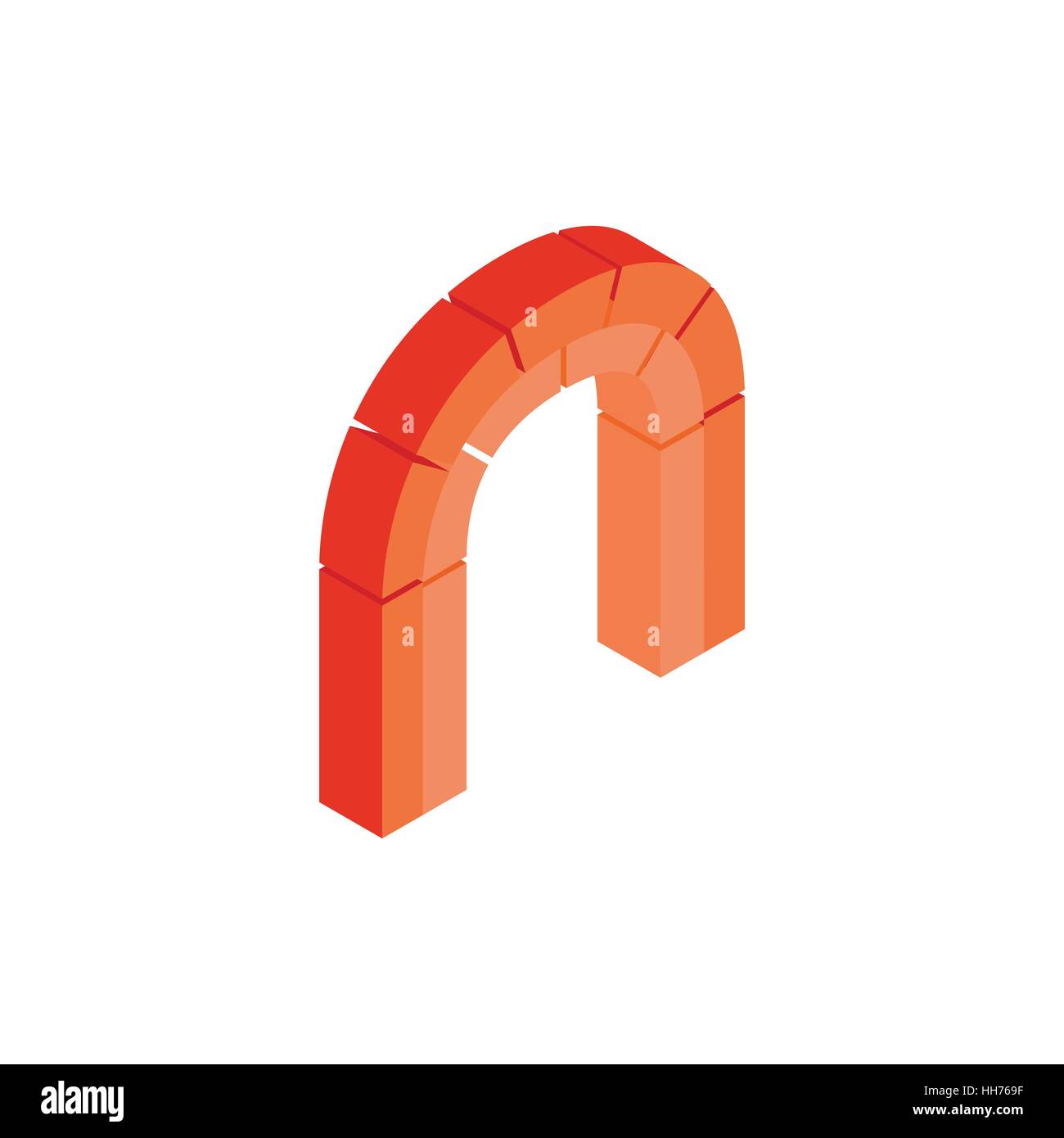 Semicircular arch made of red bricks icon Stock Vector Image & Art - Alamy