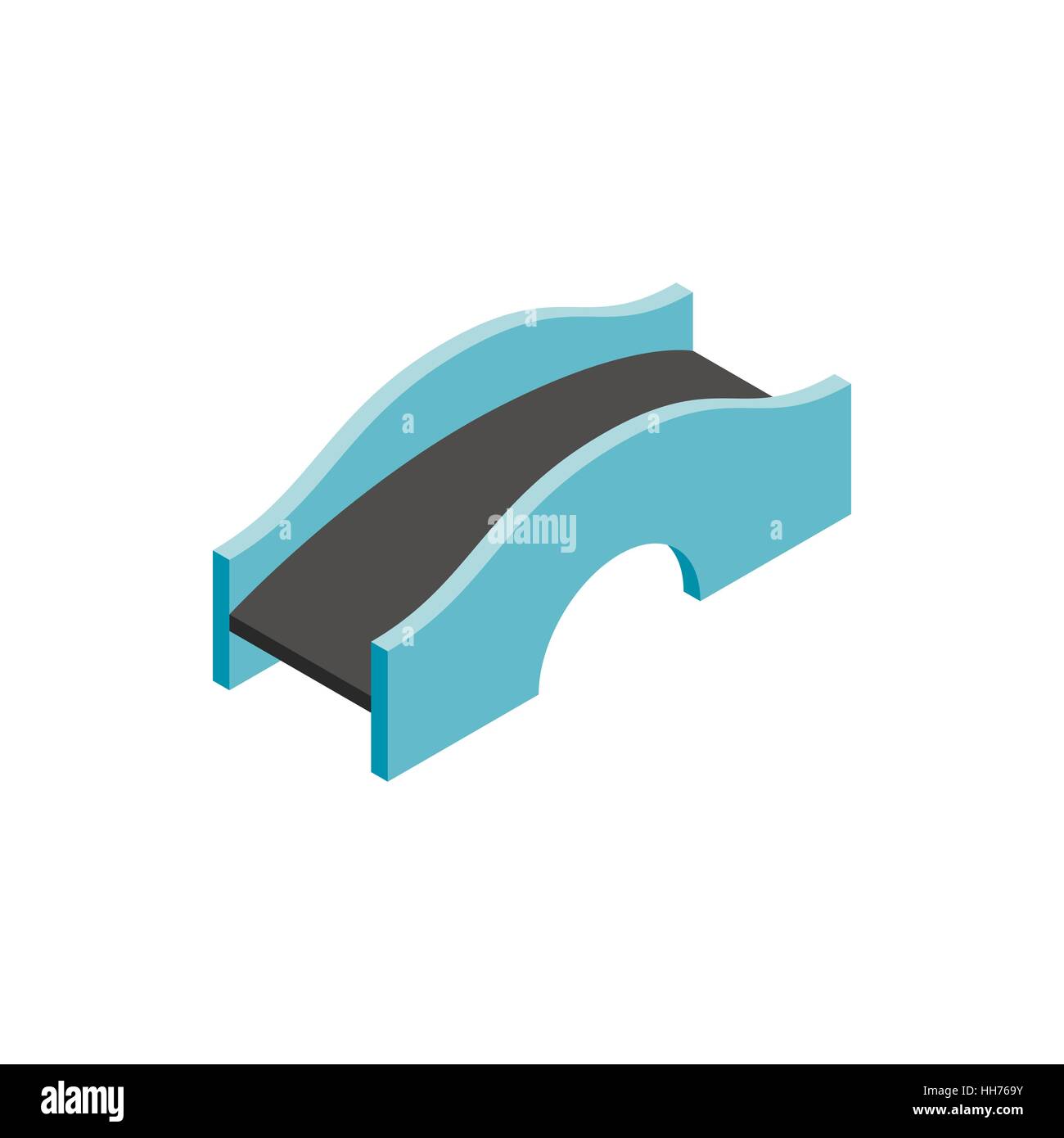 Concrete arched bridge icon, isometric 3d style Stock Vector Image ...