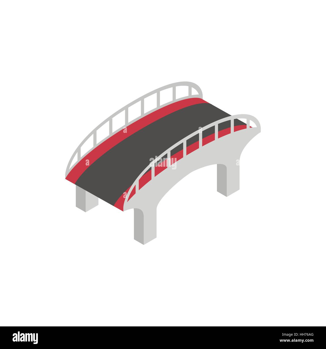 Bridge with steel railings icon isometric 3d style Stock Vector Image & Art - Alamy