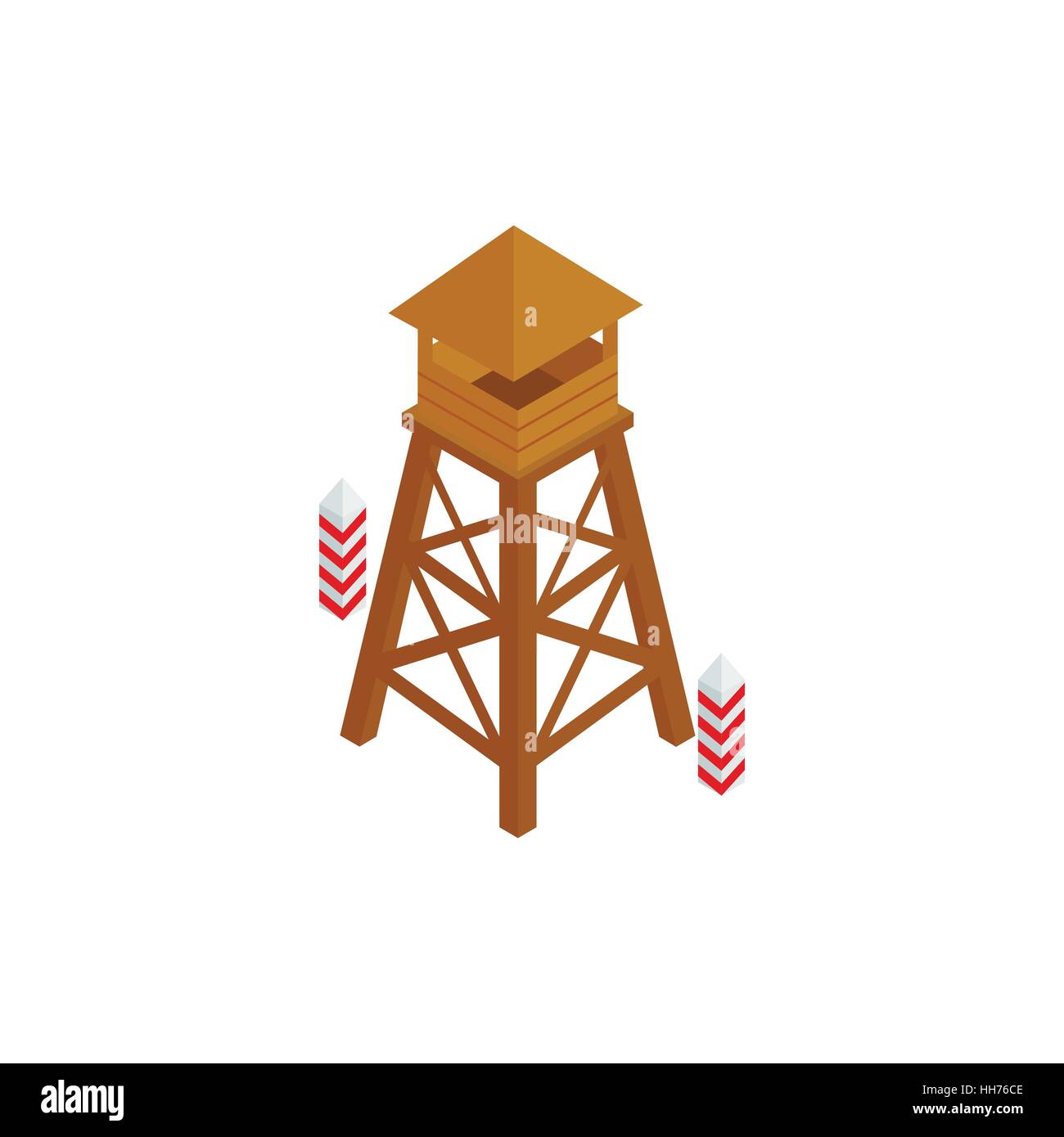Guard tower icon, isometric 3d style Stock Vector Image & Art - Alamy