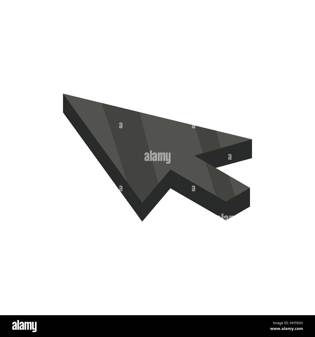 Black cursor icon, isometric 3d style Stock Vector Image & Art - Alamy