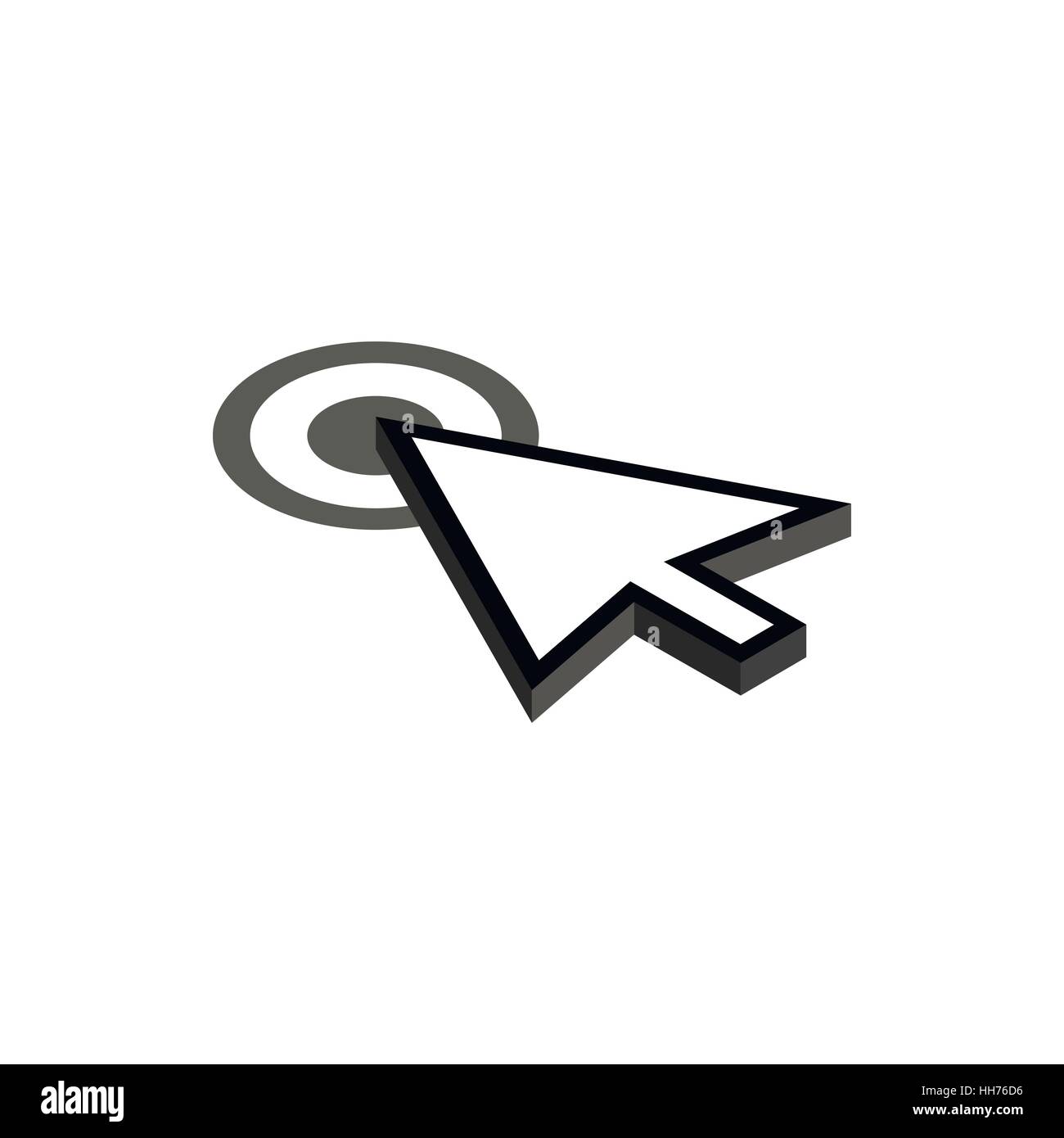 Computer isometric icon workspace Cut Out Stock Images & Pictures - Alamy