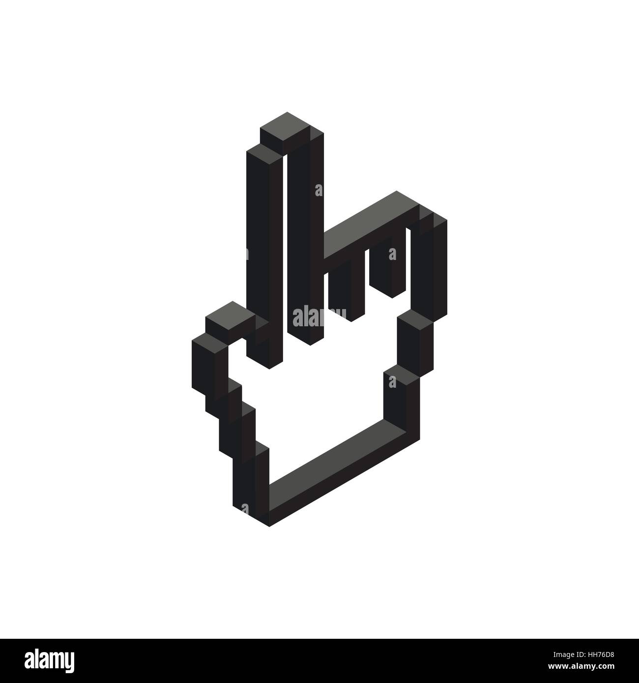 Design cursor hand icon, isometric 3d style Stock Vector Image & Art ...