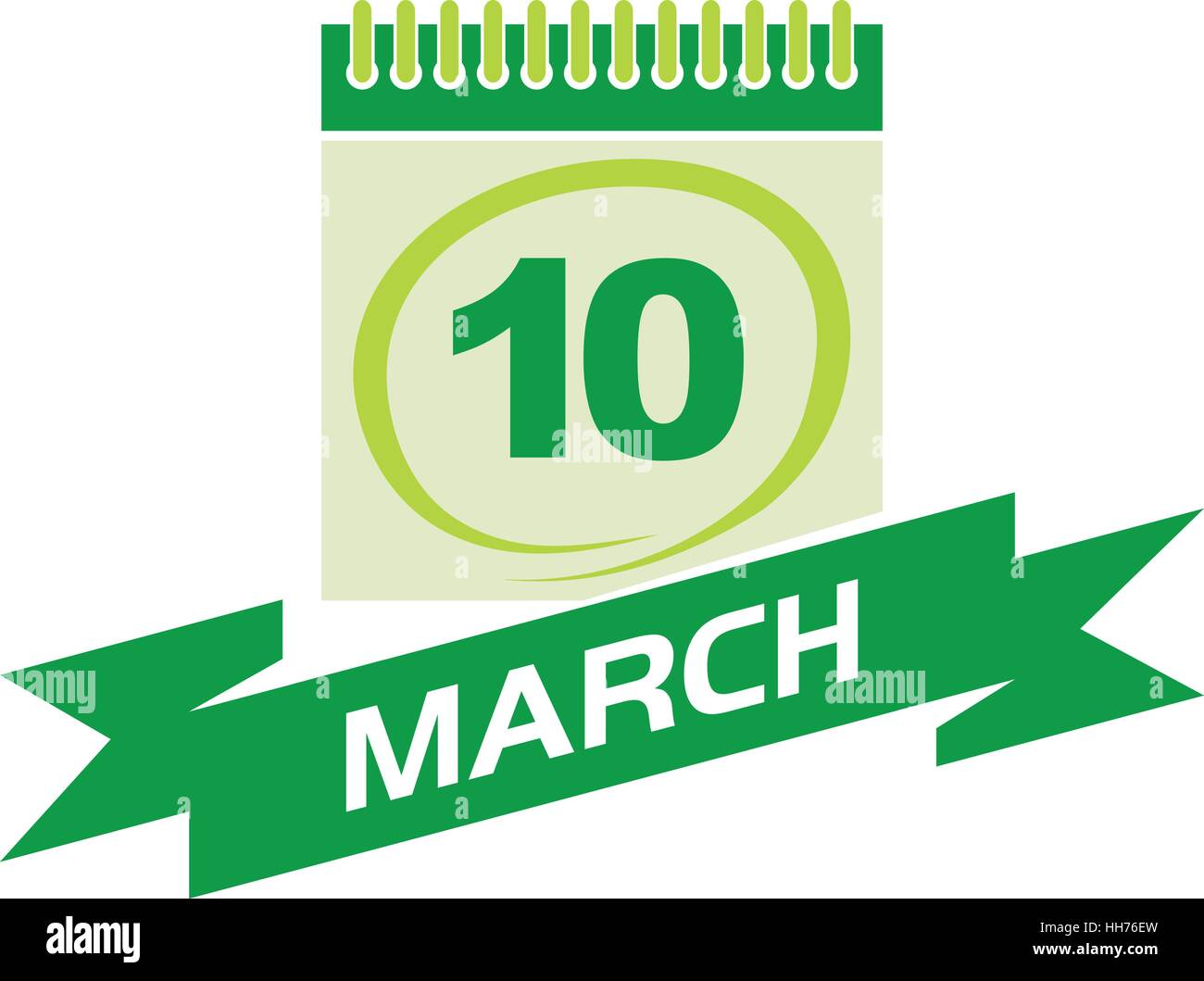 10 March Calendar with Ribbon Stock Vector Image & Art - Alamy
