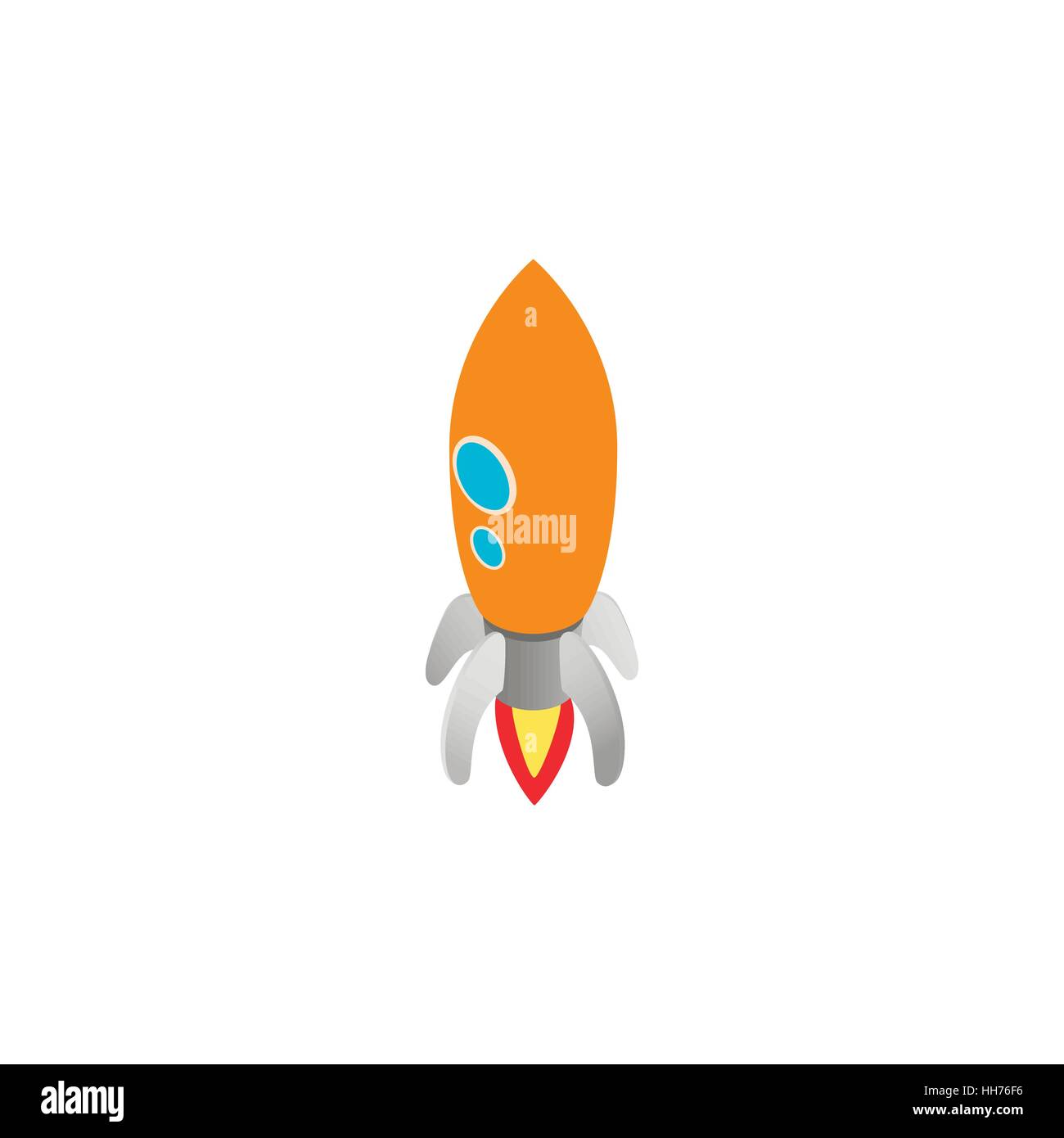 Orange rocket with two portholes icon Stock Vector Image & Art - Alamy