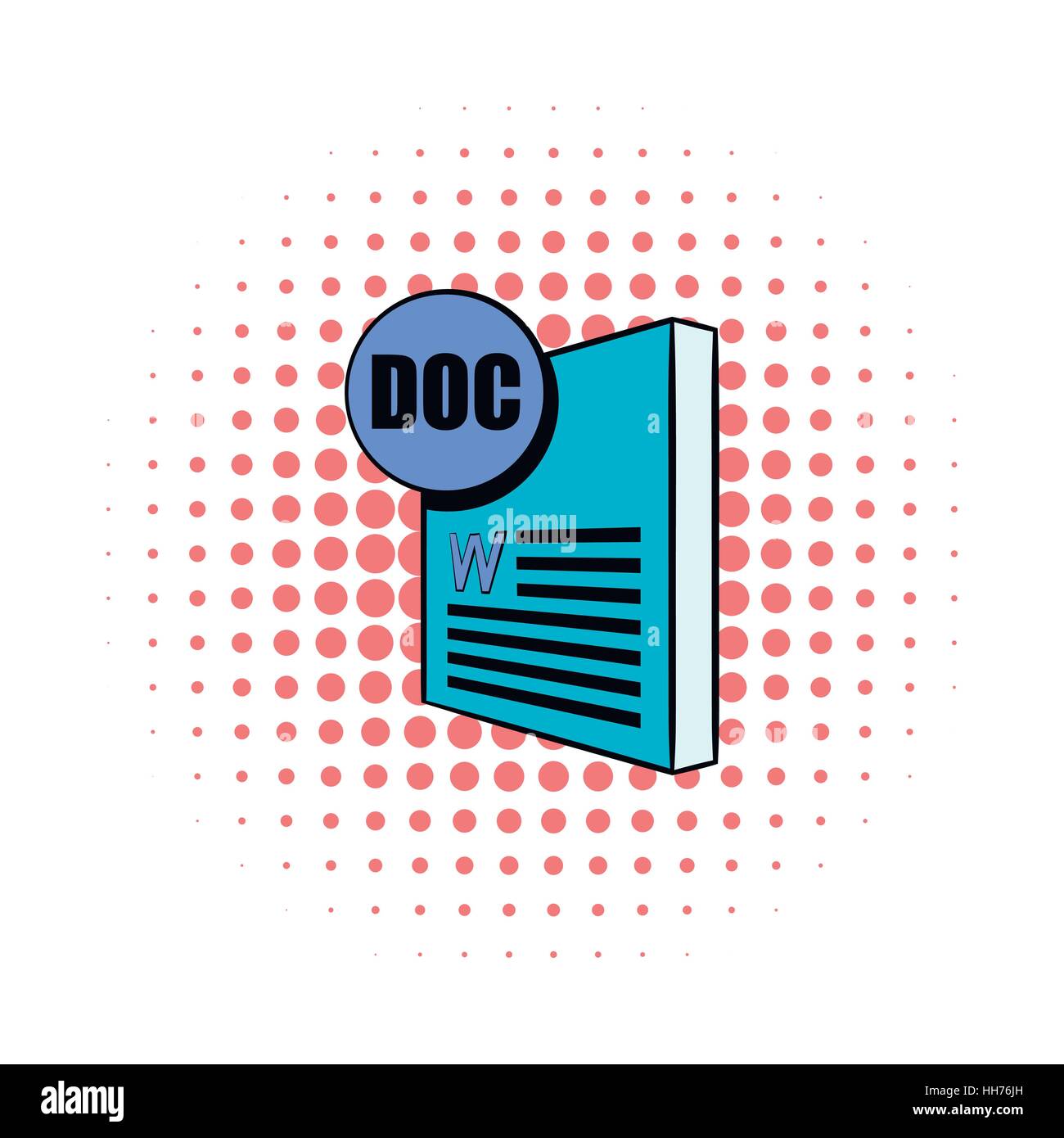 DOC file icon in comics style Stock Vector Image & Art - Alamy