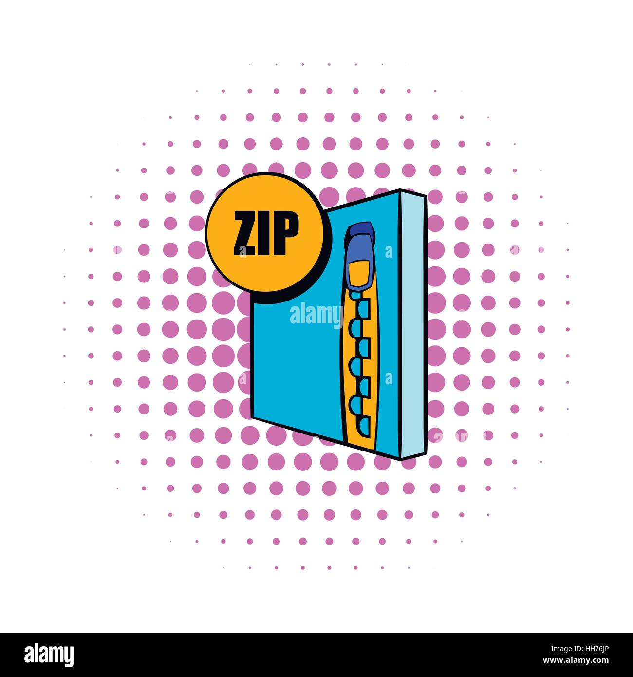 ZIP file icon in comics style Stock Vector Image & Art - Alamy