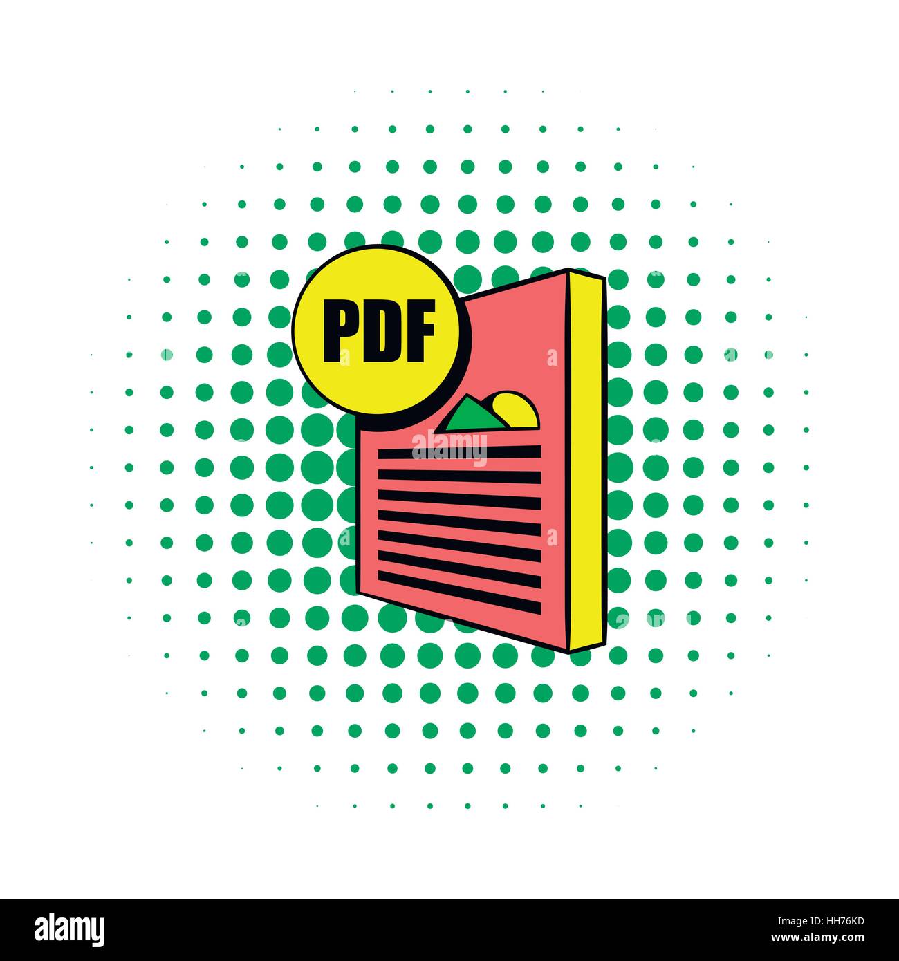 PDF file icon in comics style Stock Vector Image & Art - Alamy