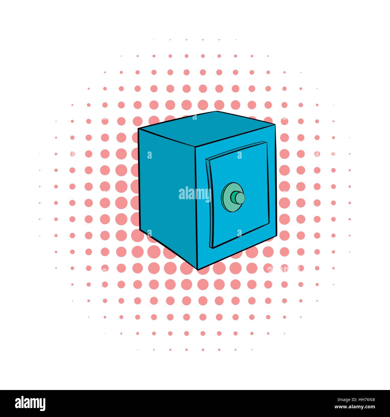 Safety deposit box icon, comics style Stock Vector Image & Art - Alamy