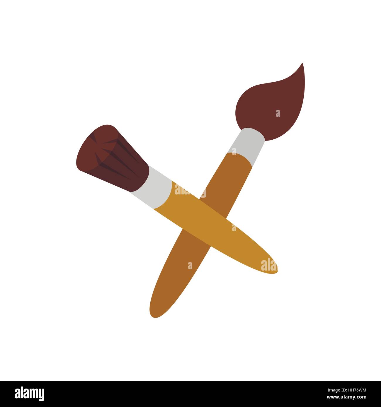 Painting art concept brushes Stock Vector Images - Alamy