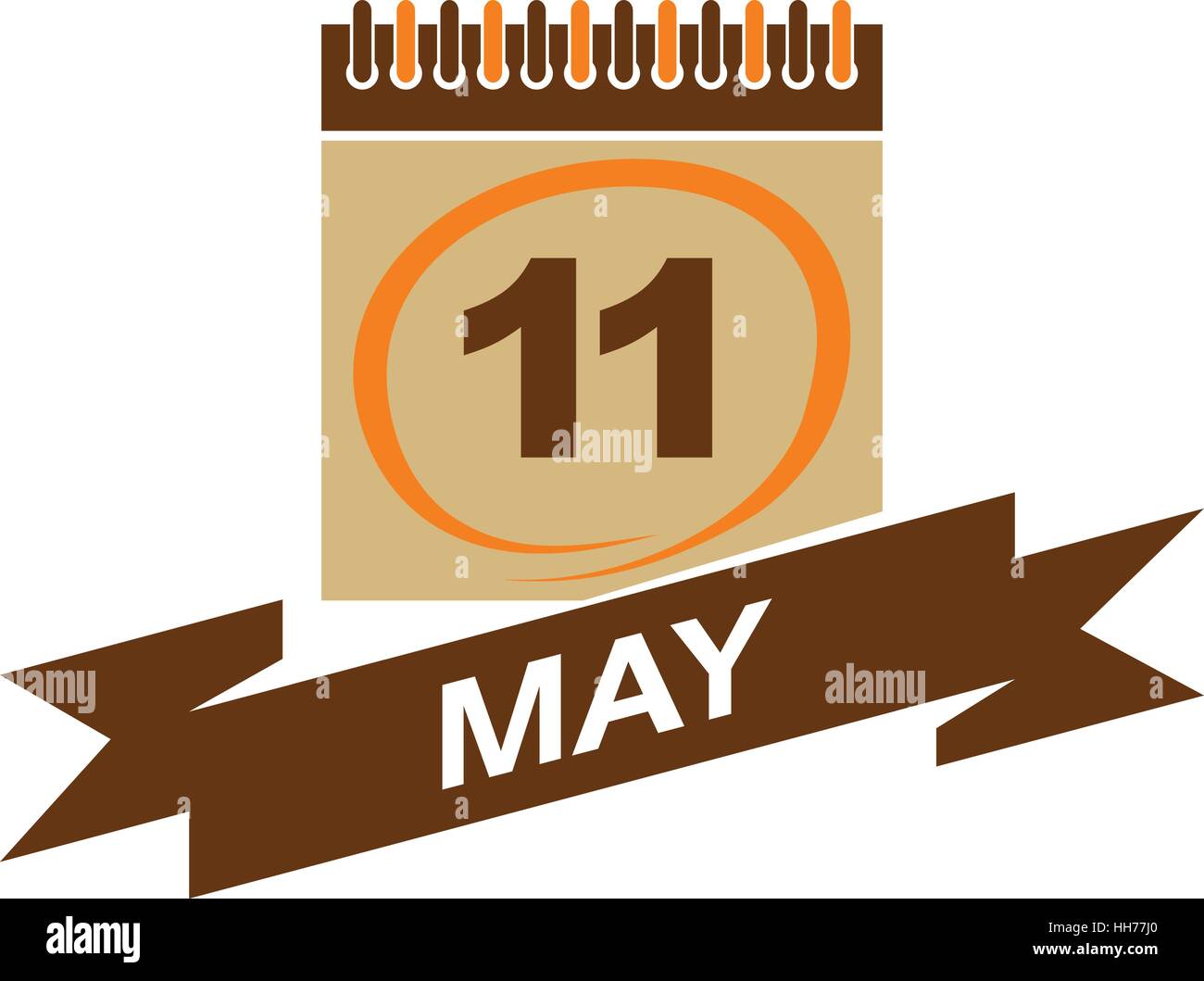 11 May Calendar with Ribbon Stock Vector Image & Art - Alamy