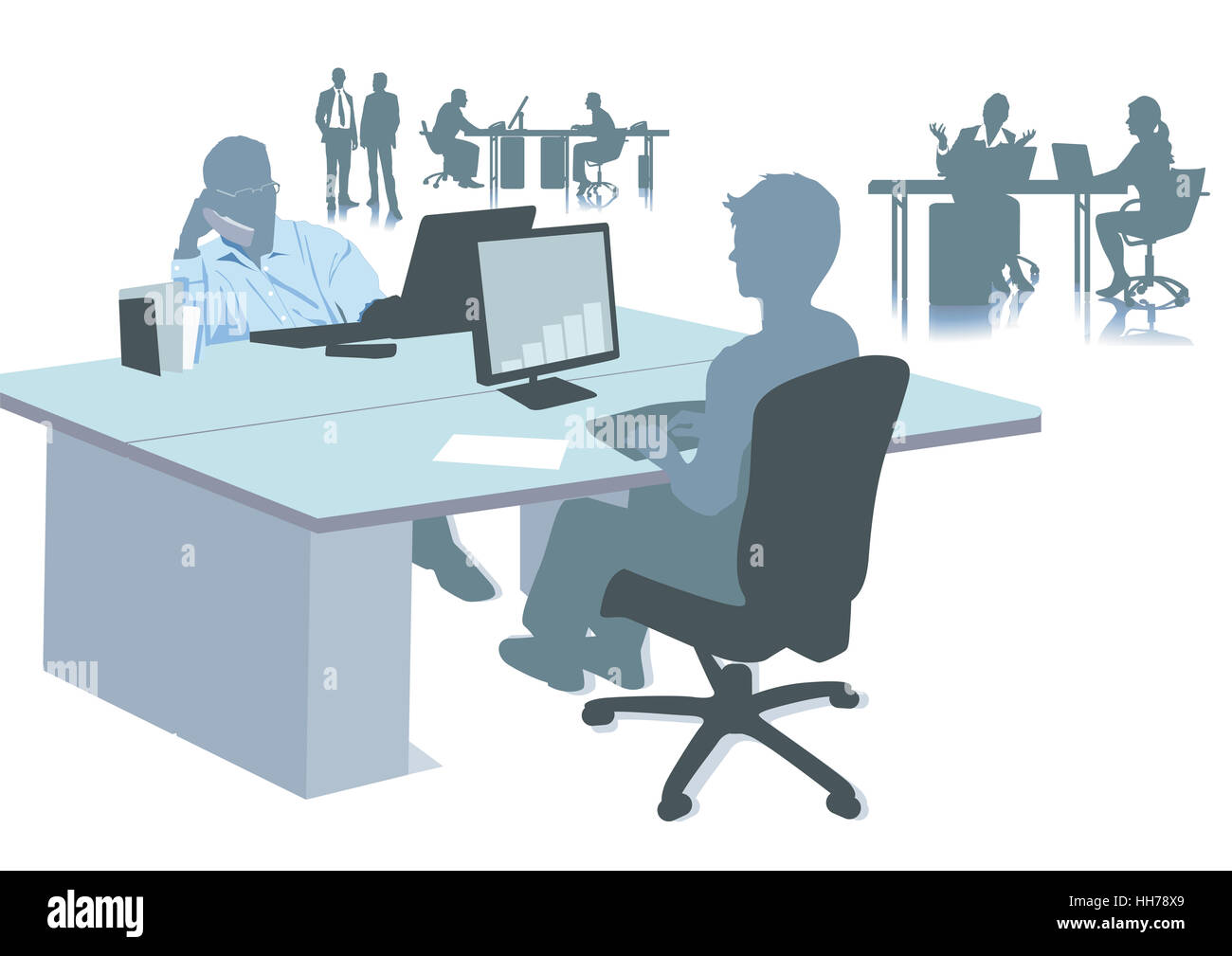 Study computer task Cut Out Stock Images & Pictures - Alamy