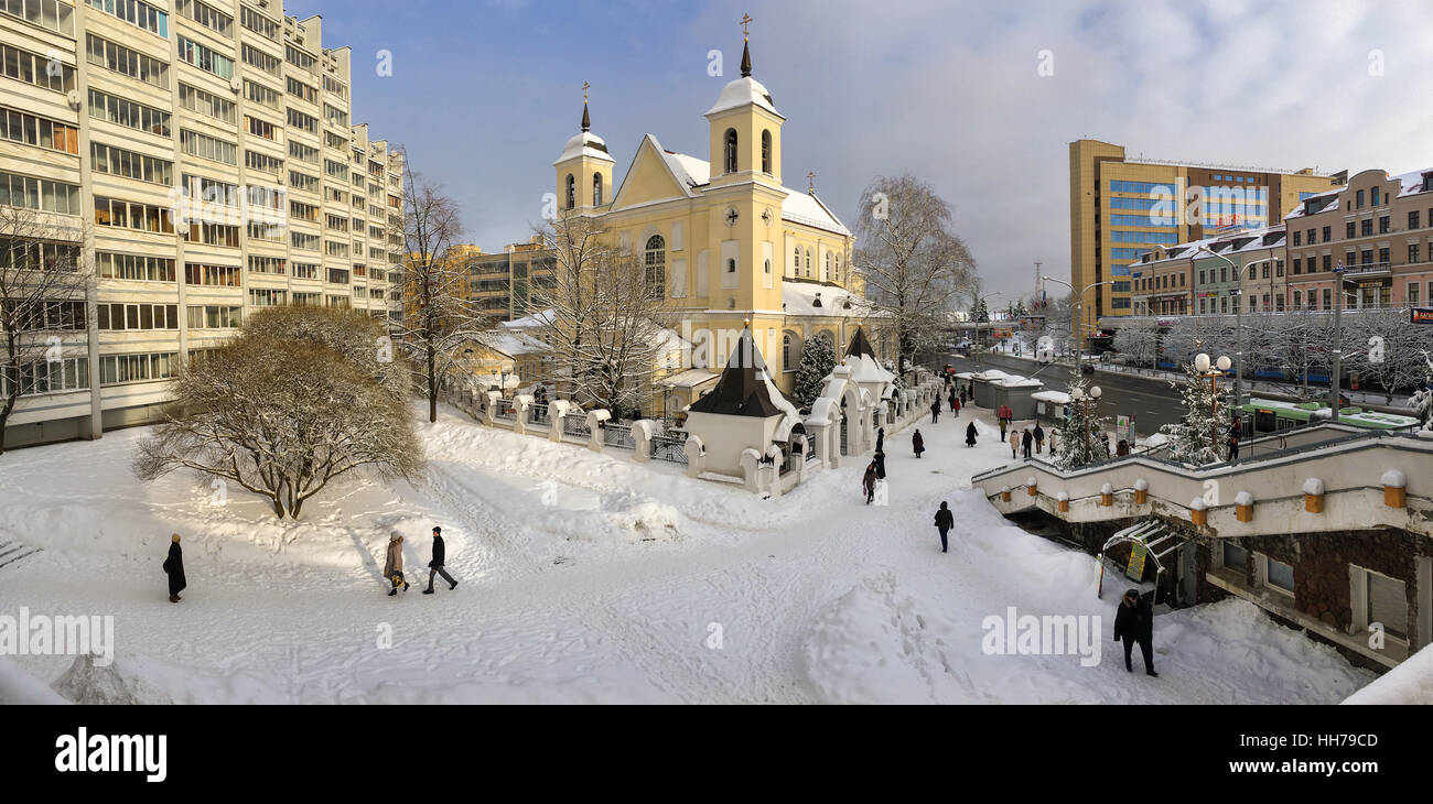 urban winter landscape Stock Photo - Alamy