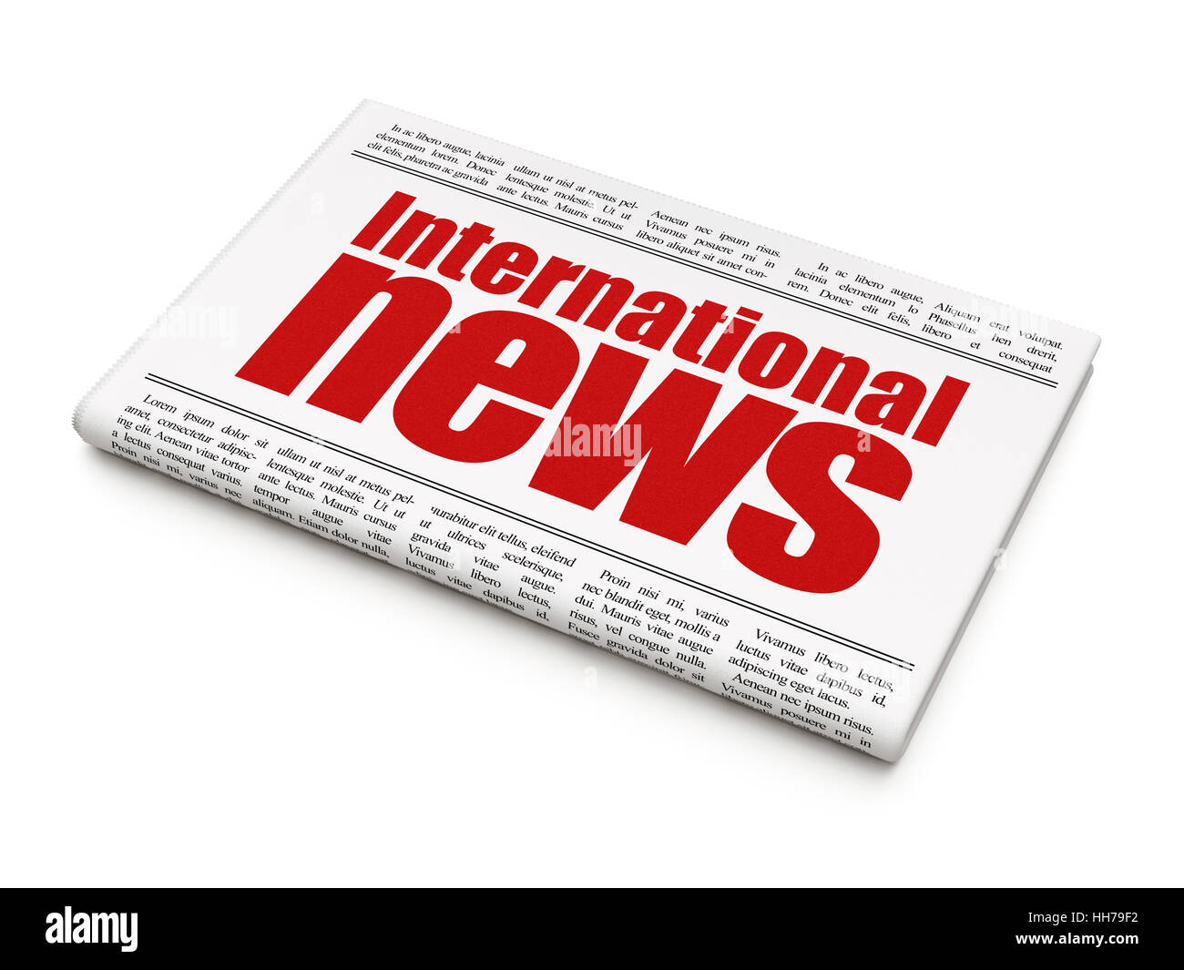 News concept: newspaper headline International News Stock Photo - Alamy