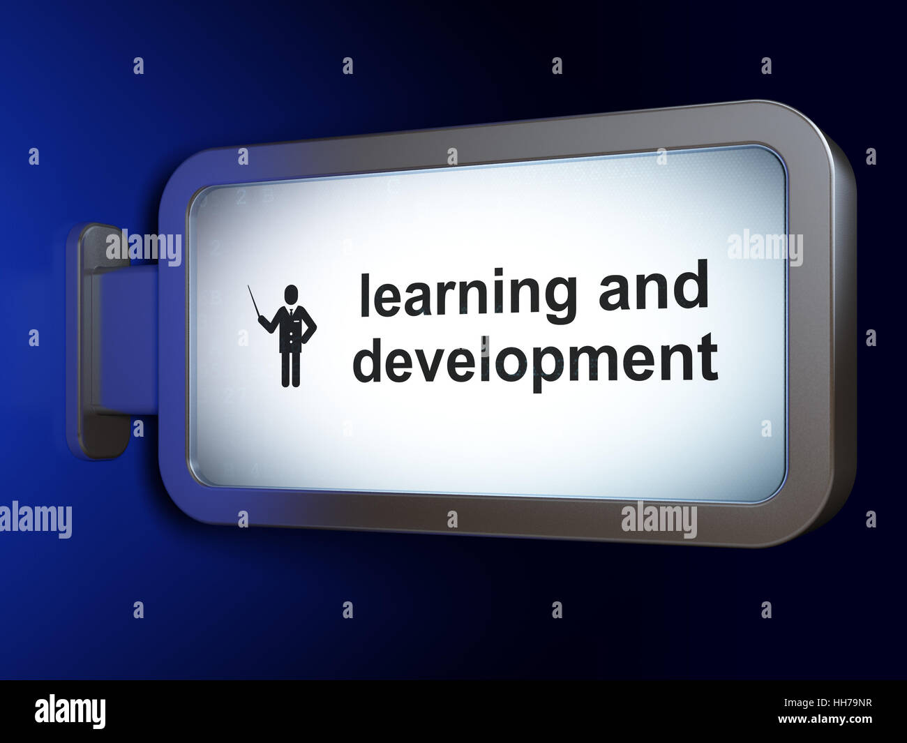 Education concept: Learning And Development and Teacher on billboard ...