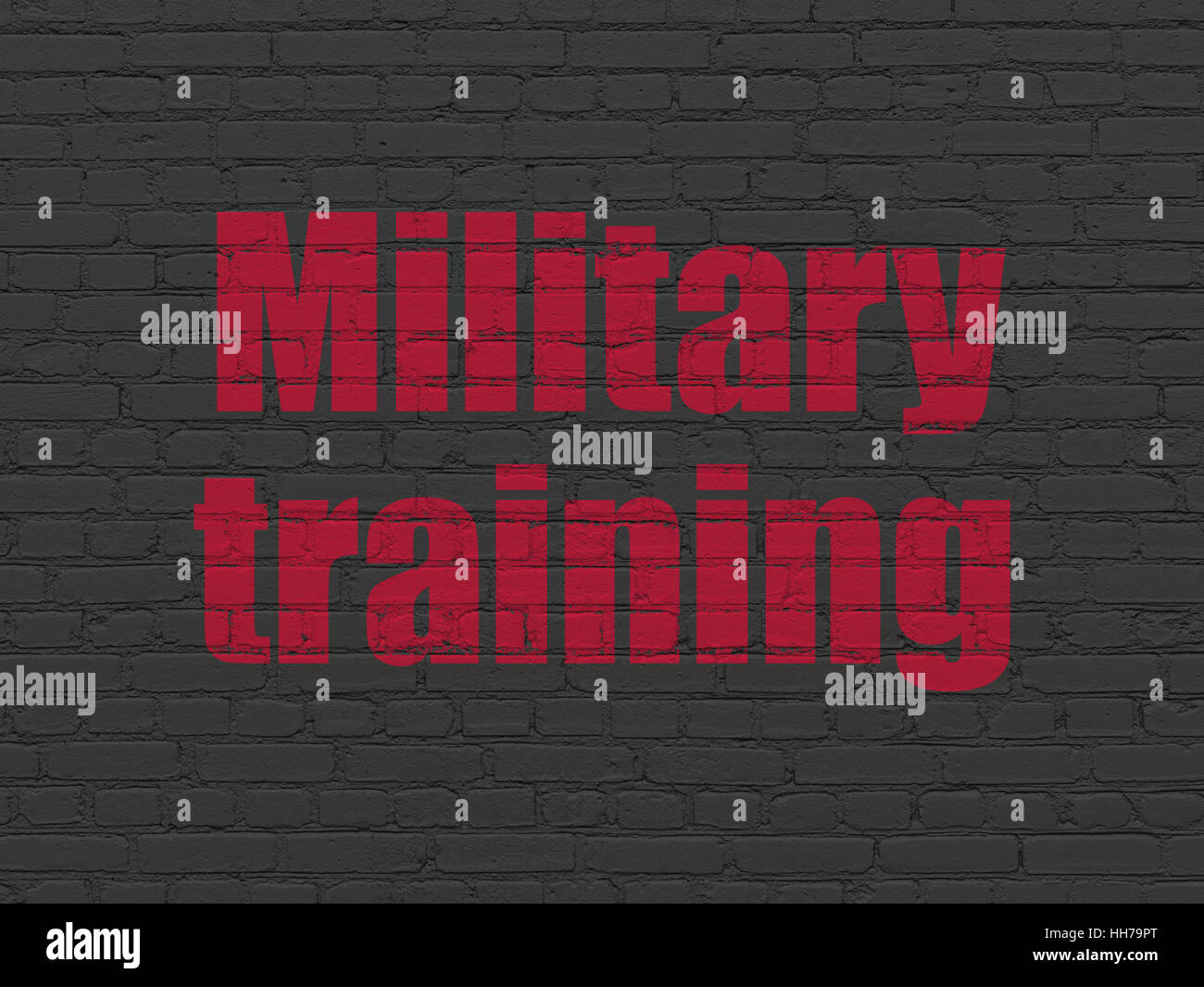 Learning concept: Military Training on wall background Stock Photo - Alamy