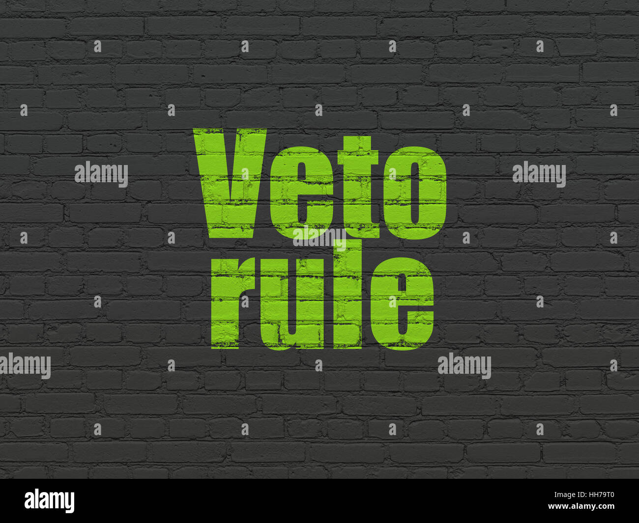 Political concept: Veto Rule on wall background Stock Photo - Alamy