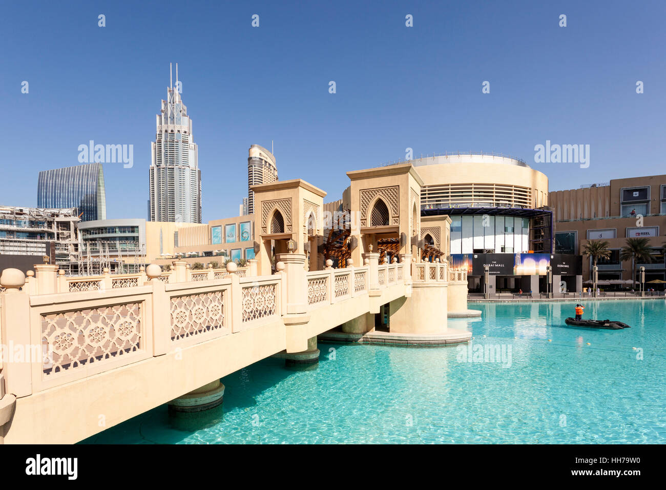 Burj khalifa lake bridge hi-res stock photography and images - Alamy