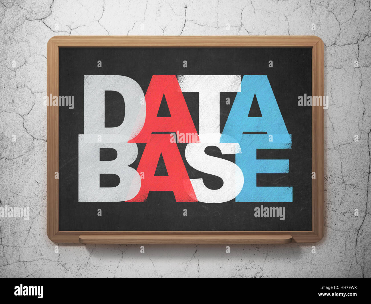 Database concept: Database on School board background Stock Photo - Alamy