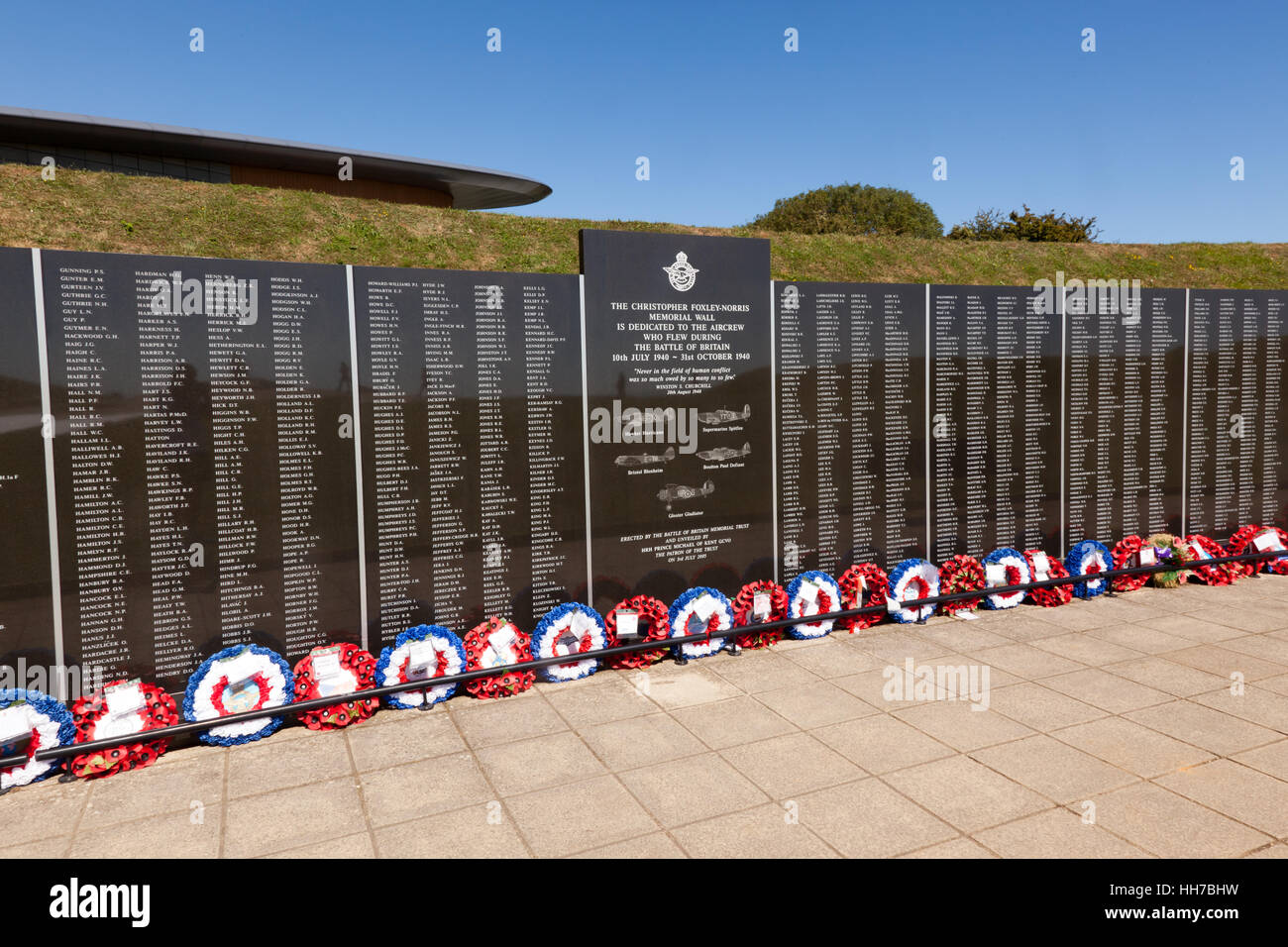 View of the Christopher Foxley-Norris Memorial Wall, at the Battle of ...