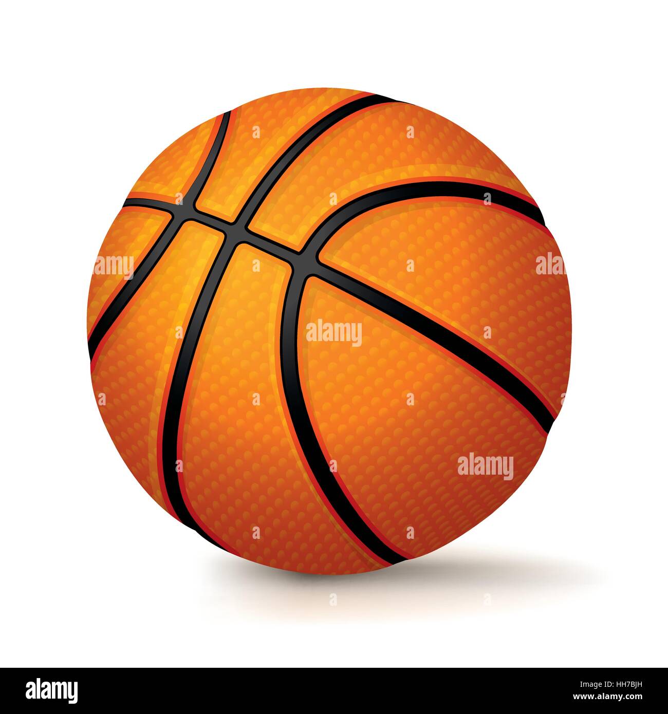 A realistic basketball illustration isolated on a white background ...