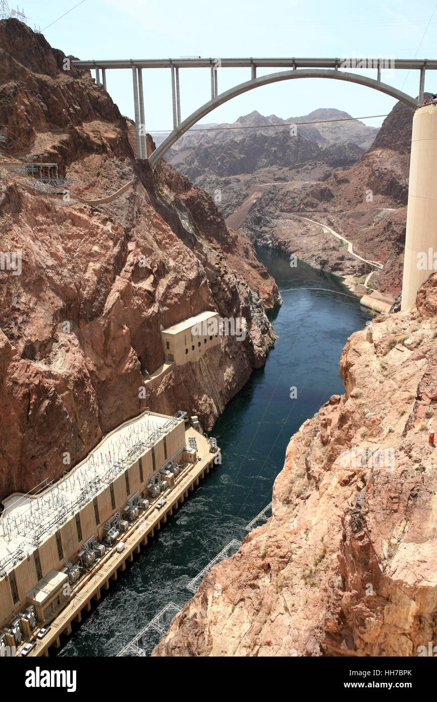 monument, mountains, bridge, power station, generation of electricity ...