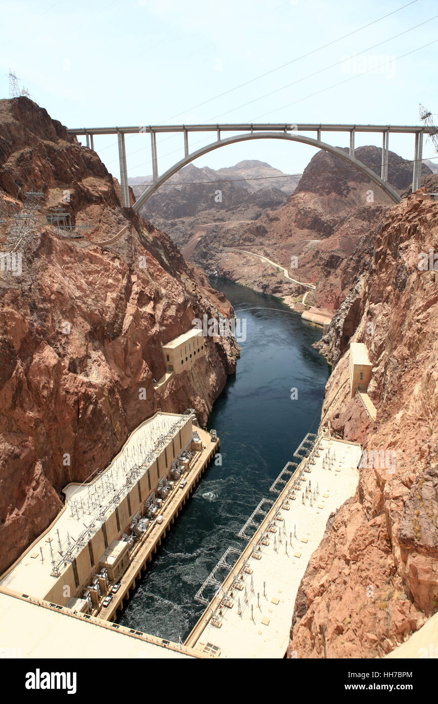 monument, mountains, bridge, power station, generation of electricity ...