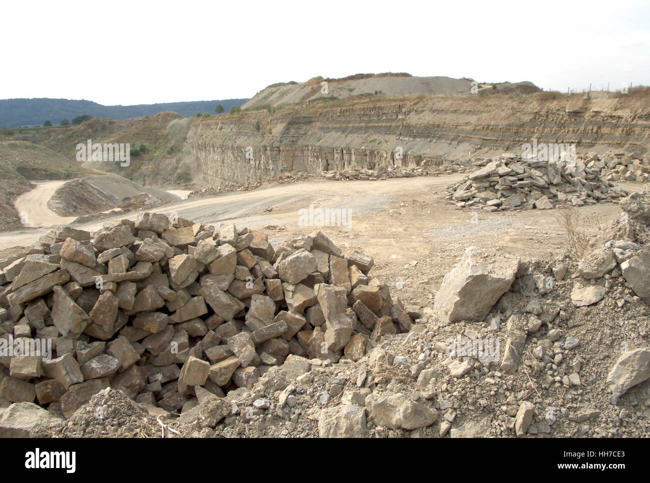 detail of a stone pit in Southern Germany at summer time Stock Photo ...