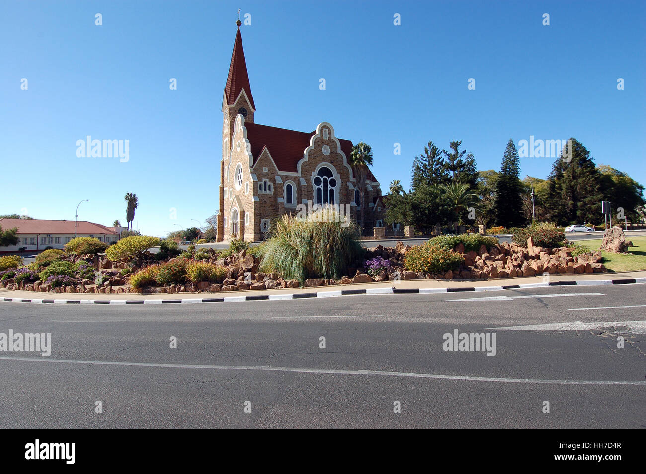 church, monument, namibia, sights, attraction, landmark, blue, tower ...