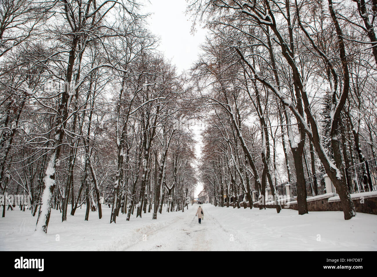 urban winter landscape Stock Photo - Alamy