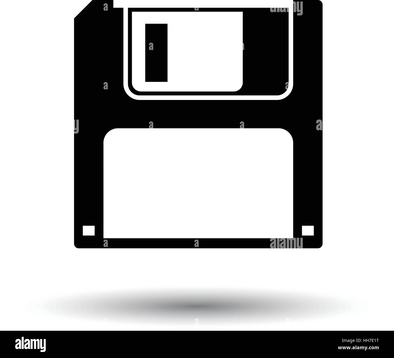 Floppy icon. Black background with white. Vector illustration Stock ...