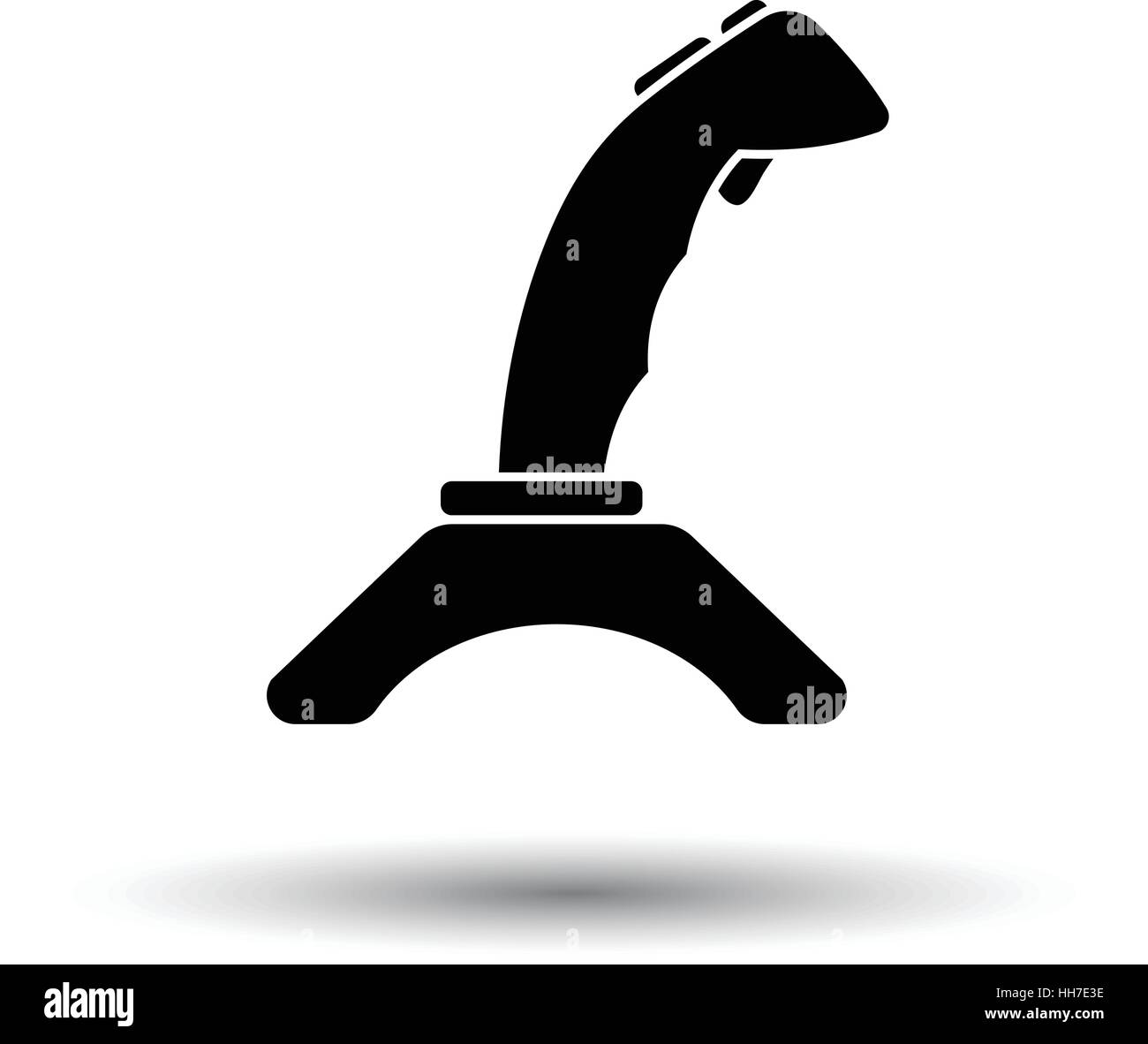 Joystick icon. Black background with white. Vector illustration Stock ...