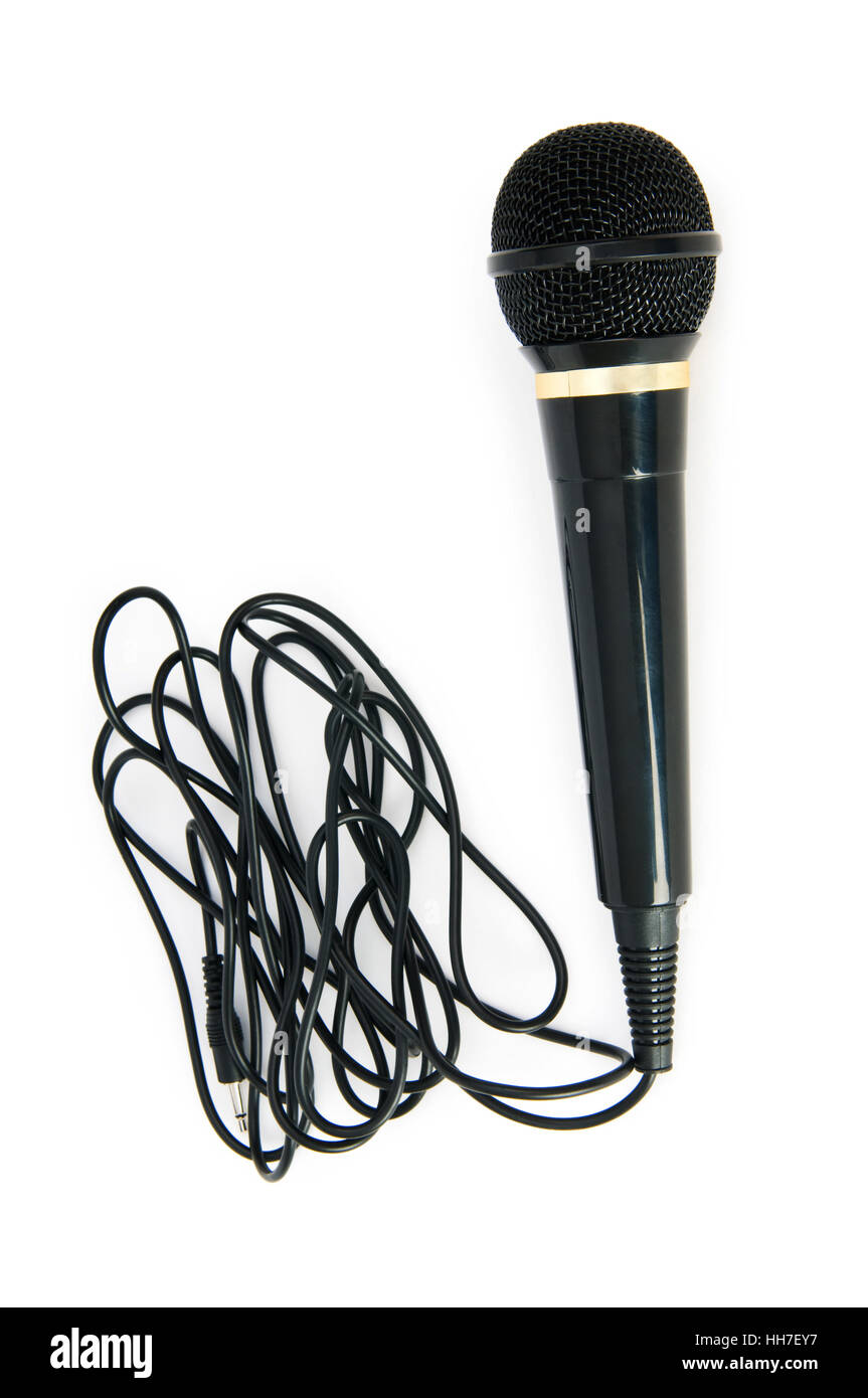 Old style radio microphone Cut Out Stock Images & Pictures - Alamy