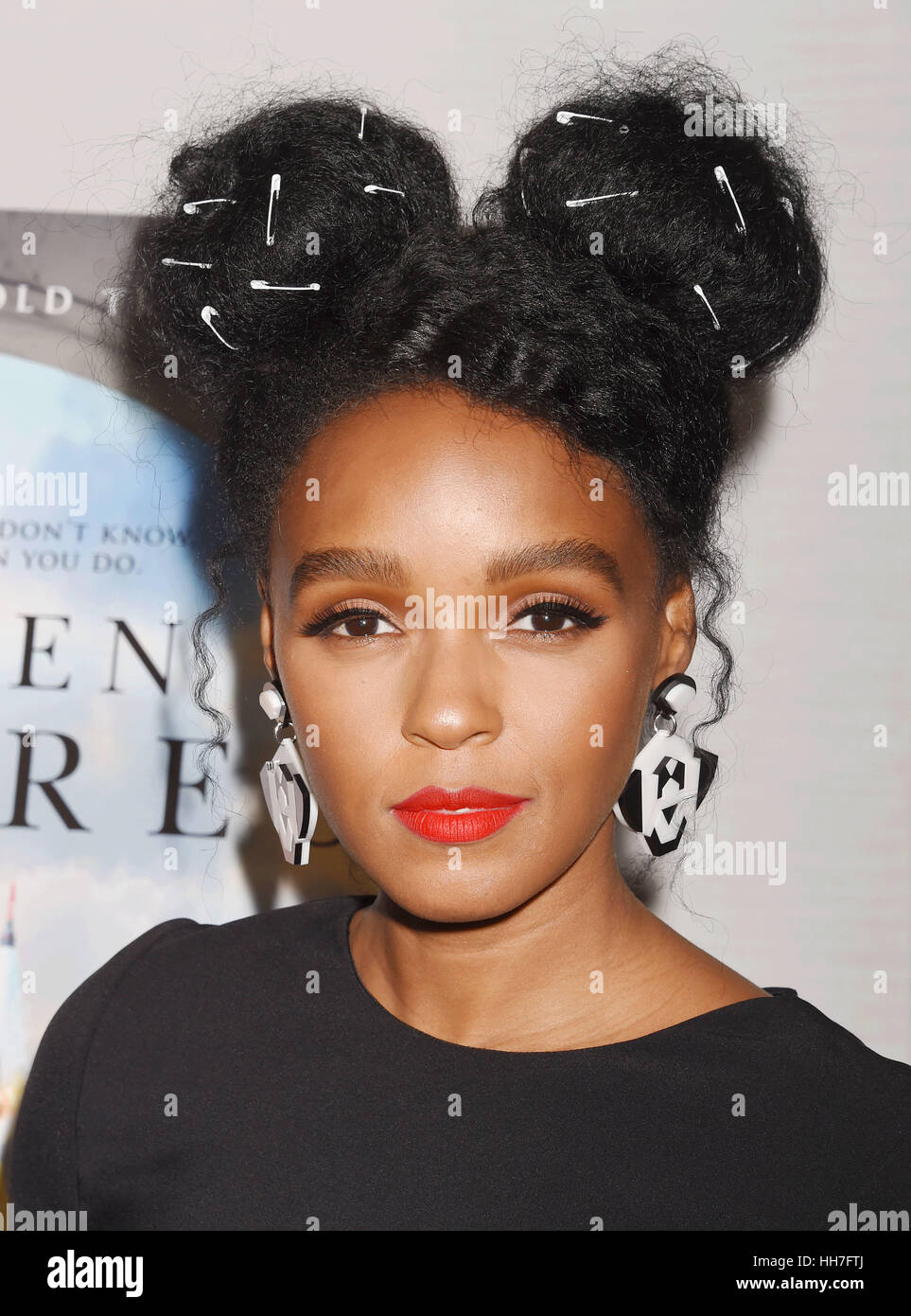 JANELLE MONÁE US singer and film actress in January 2017. Photo Jeffrey ...