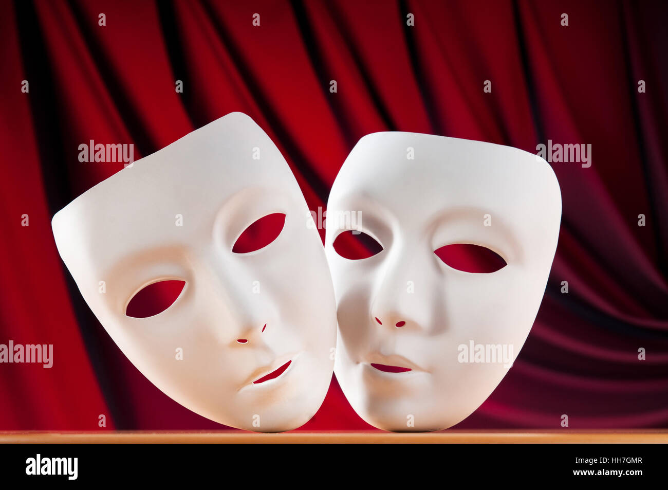 Masks with theatre concept Stock Photo - Alamy