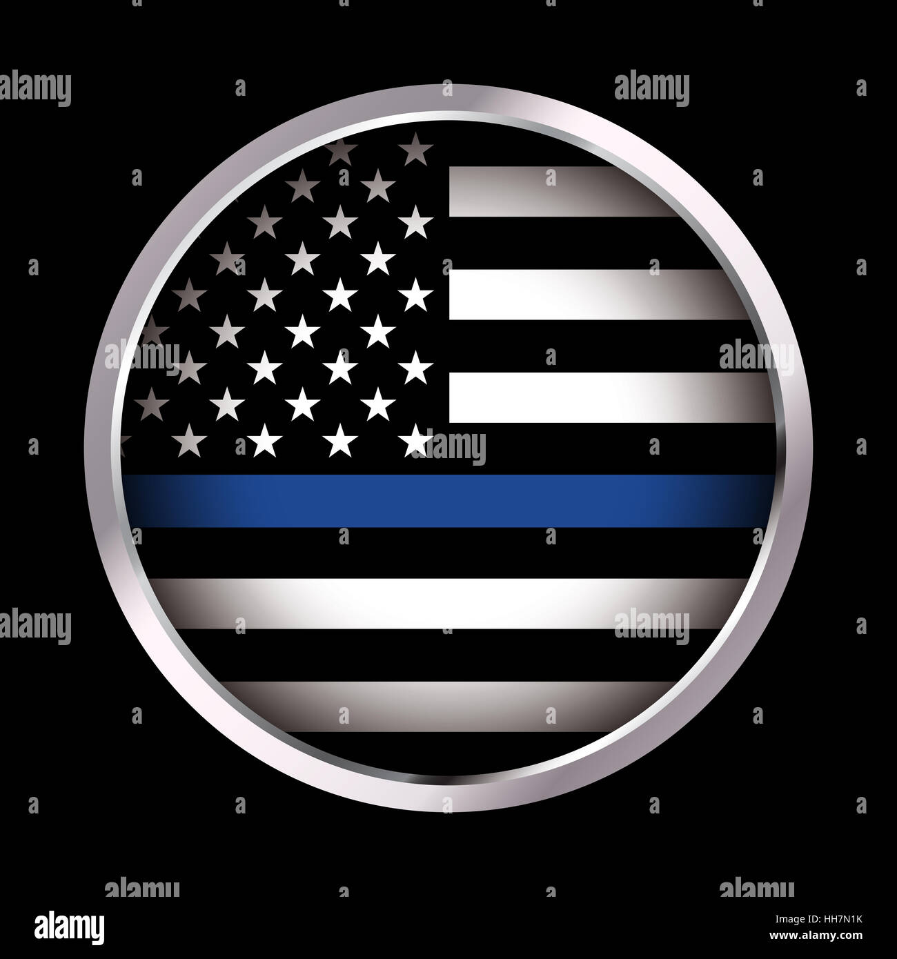 An American flag icon law enforcement support flag. Vector EPS 10 ...