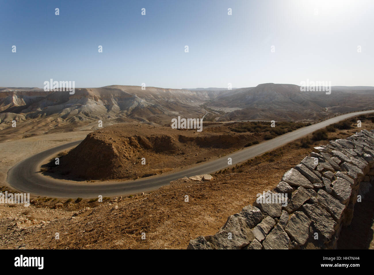 View from mountain onthe road in Negev Desert. Israel tourism. Great ...