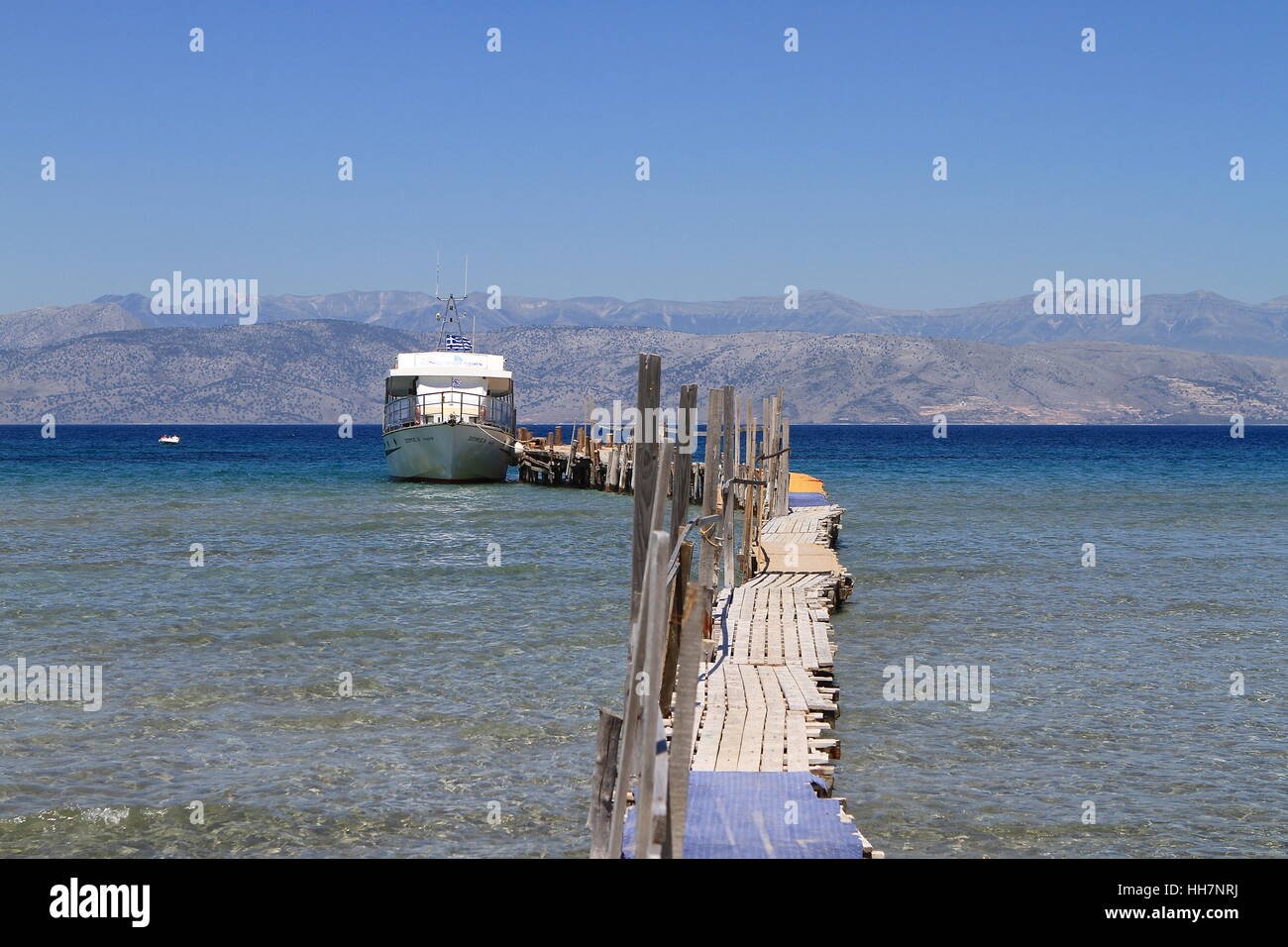 greece, bridge, lagoon, blueness, salt water, sea, ocean, water, corfu ...