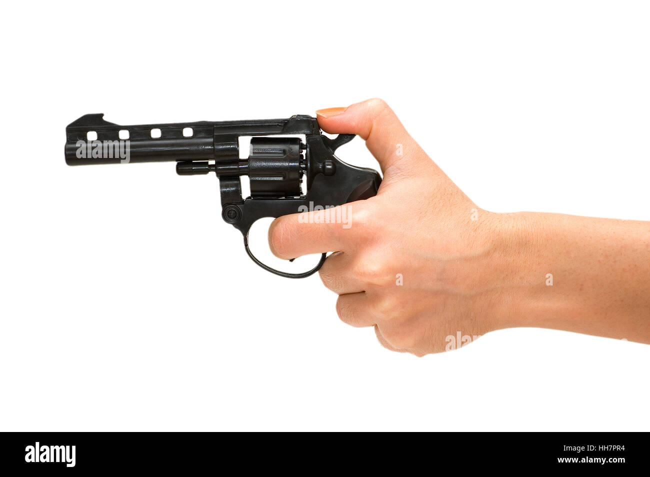 White woman pointing revolver at hi-res stock photography and images ...