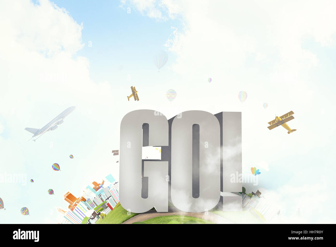 Word YES in modern office interior. Mixed media Stock Photo - Alamy