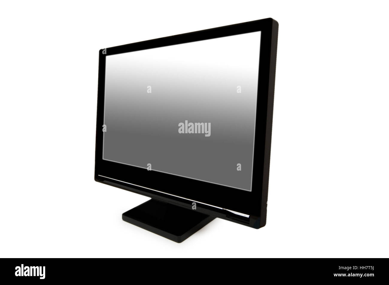Black lcd monitor isolated on the white Stock Photo - Alamy