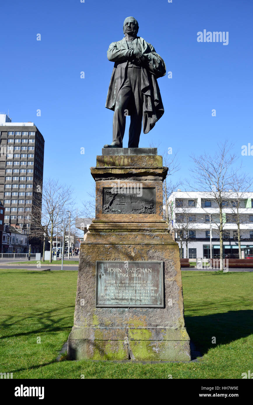 Statue of John Vaughan (1799-1868) outside the main library, central ...