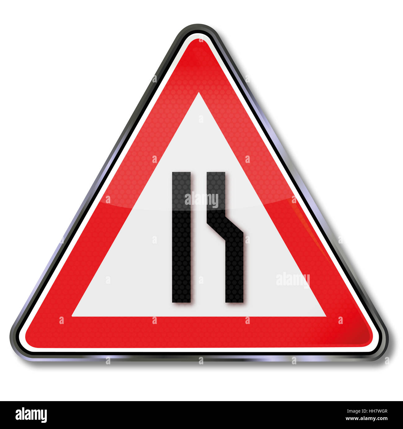 Lane narrowing Cut Out Stock Images & Pictures - Alamy