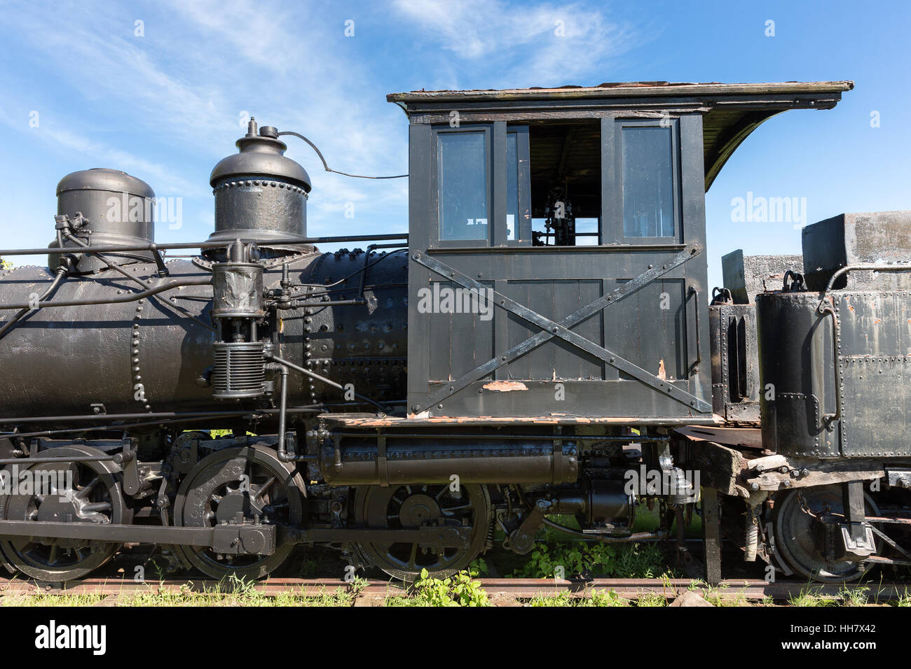 Old steam train engine cab showing lots of detail and texture Stock ...