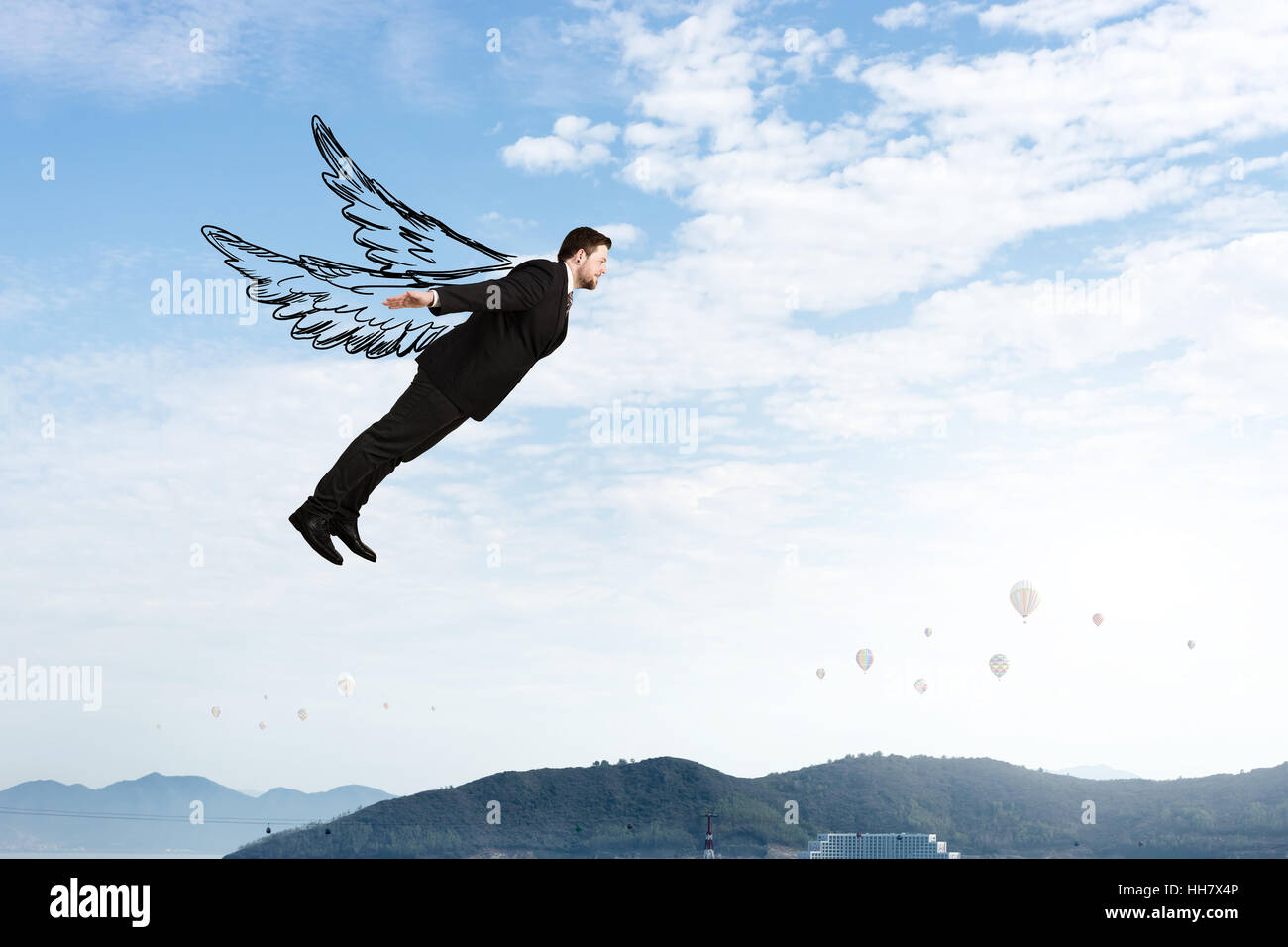 Person Flying With Wings